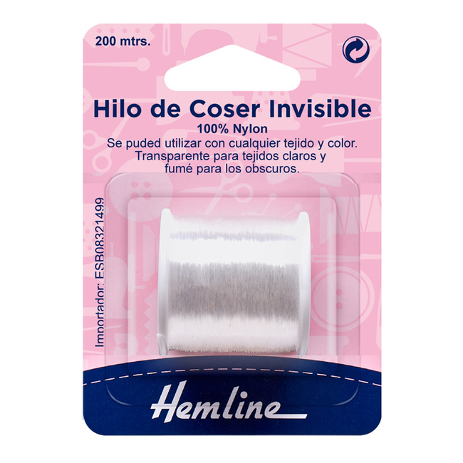 Linha invisível para costura - Hemline - 200 m por 3,00