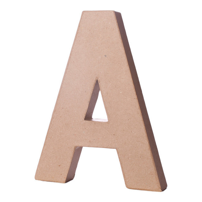 Letra em papel maché 20 cm - 1 unidade por 2,40