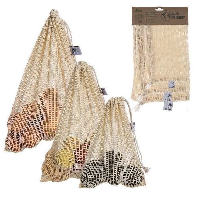 Saco de pano em diferentes tamanhos - DCasa - 3 pcs. por 6,35