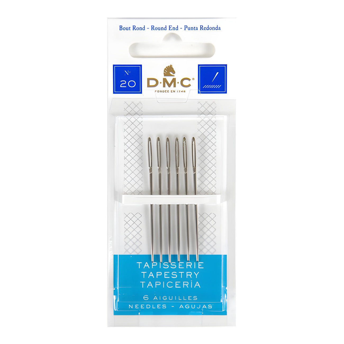 Agulhas de tapeçaria nº 16, 18, 20, 22, 24, 26 ou 28 - DMC - 6 pcs. por ...