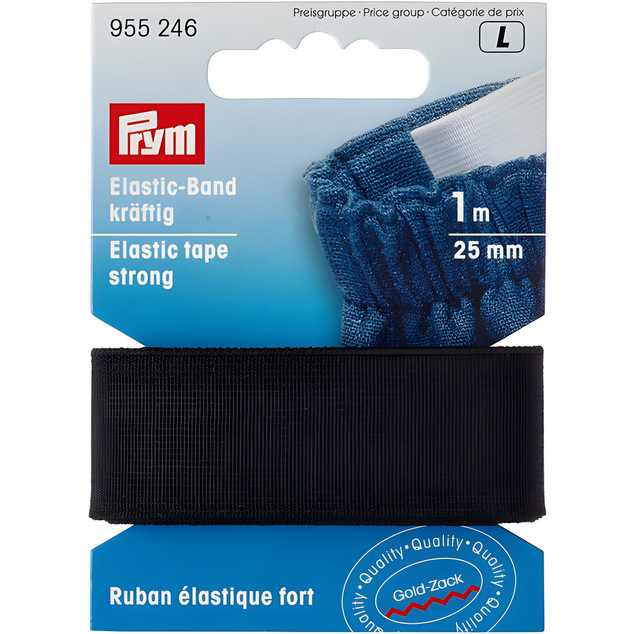 Fita elástica resistente 2,5 cm - Prym - 1 m por 3,25