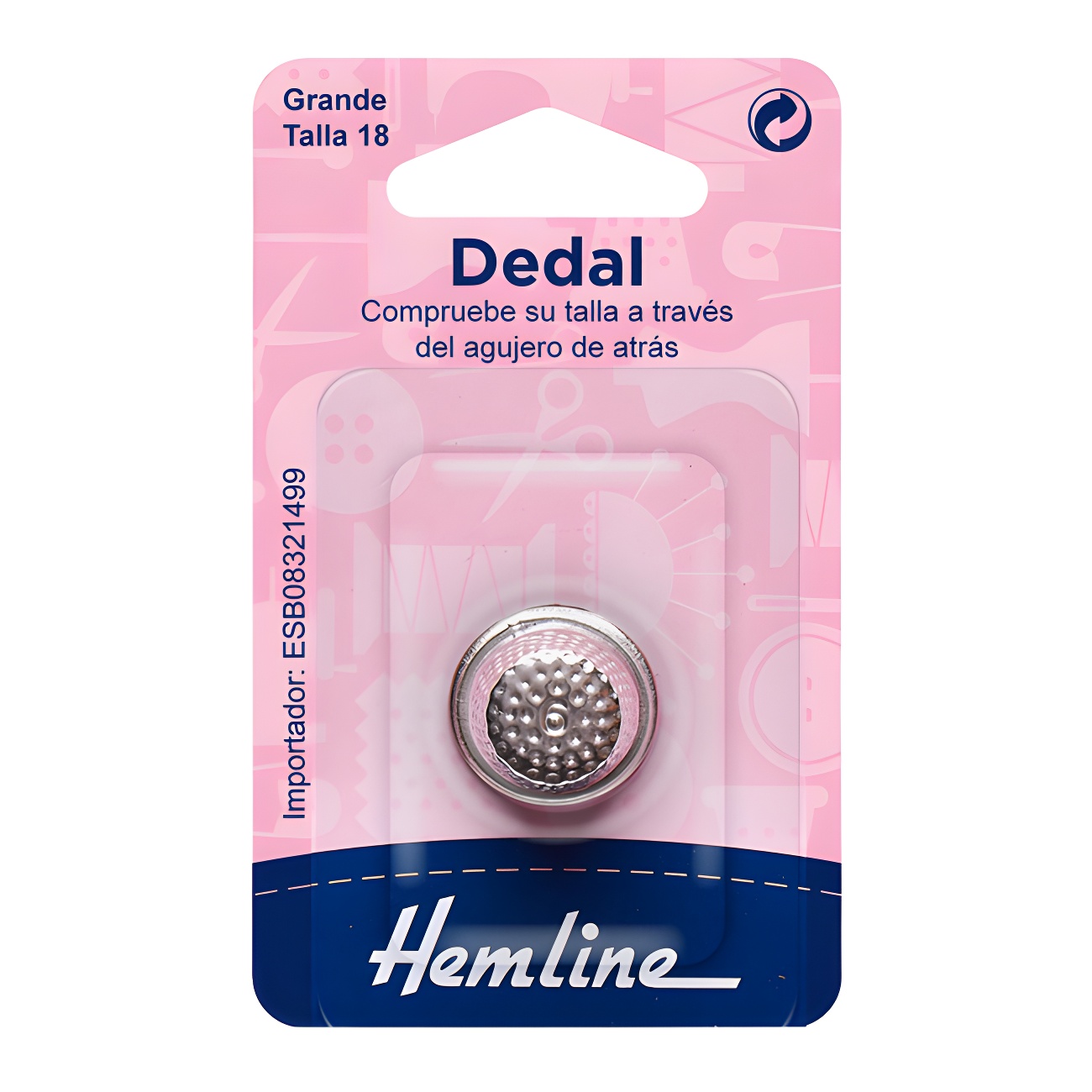 Dedal de metal em diferentes espessuras - Hemline - 1 unidade por 1,55